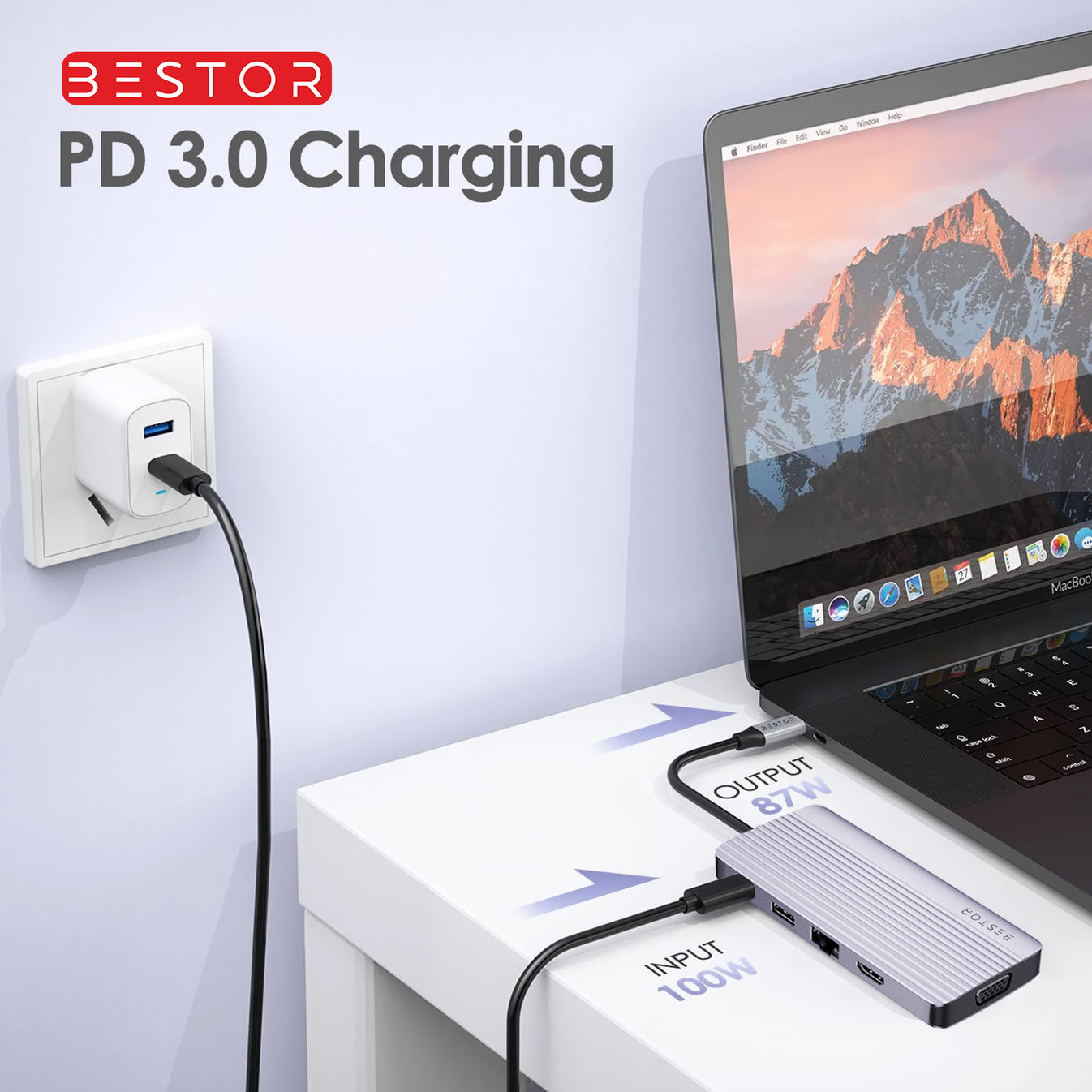 Bestor 10-in-1 USB C Hub | High-Speed & Durable Hub with 4K Support
