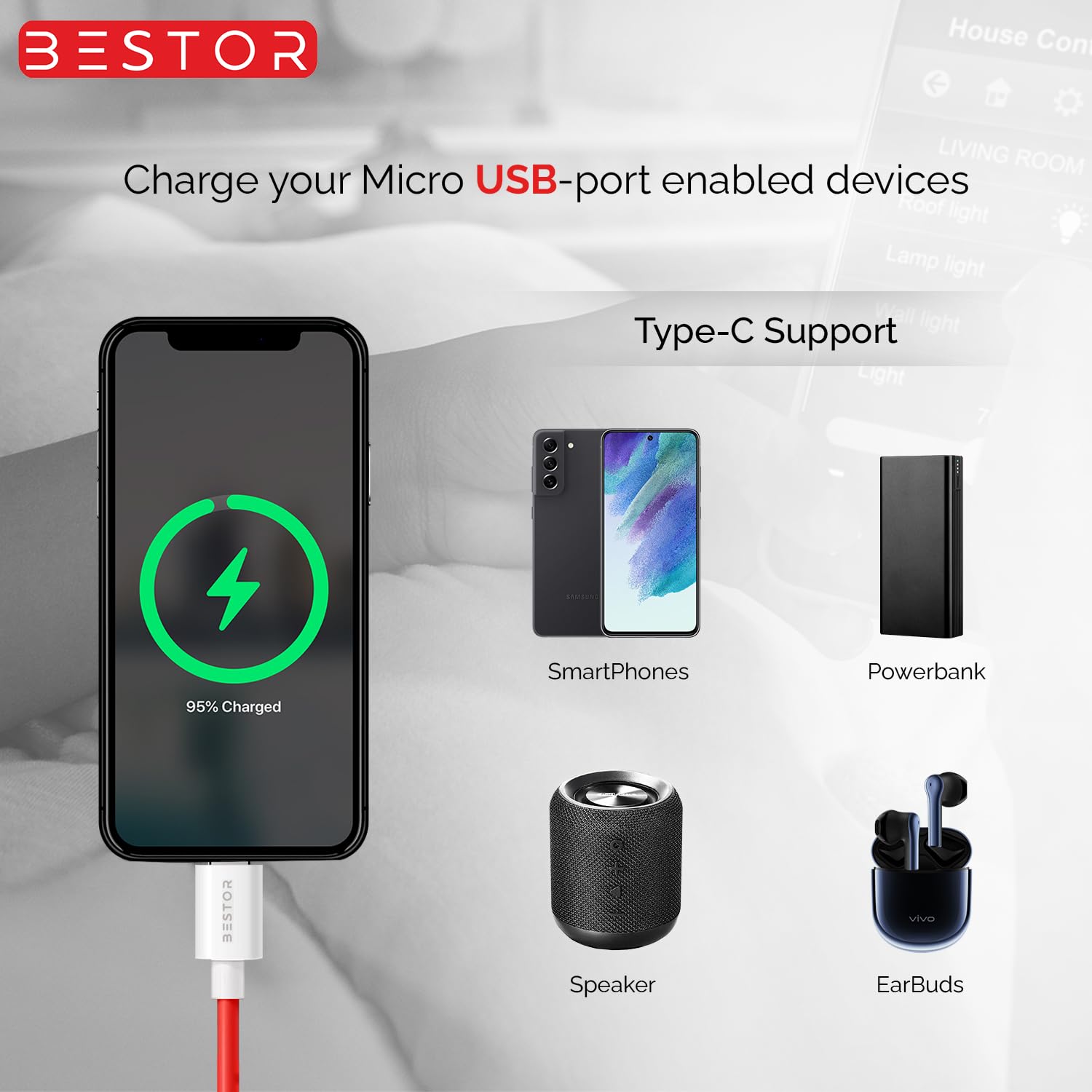 Bestor Type C Fast Cable | 20W Charge & Fast Charging Sync Cable