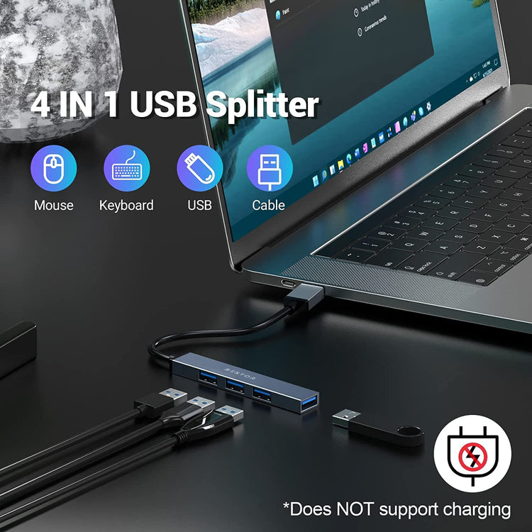 Bestor 4 Port USB Hub | High-Speed USB 2 Type Hub