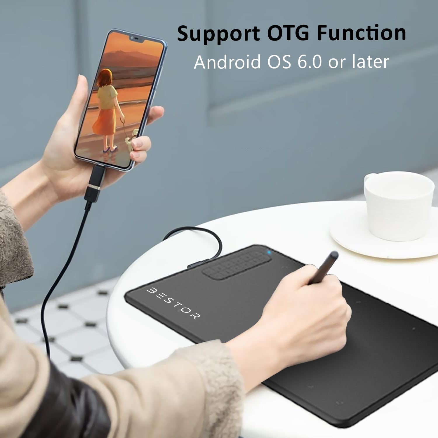 Bestor Professional Graphics Drawing Tablet | Stylus Included