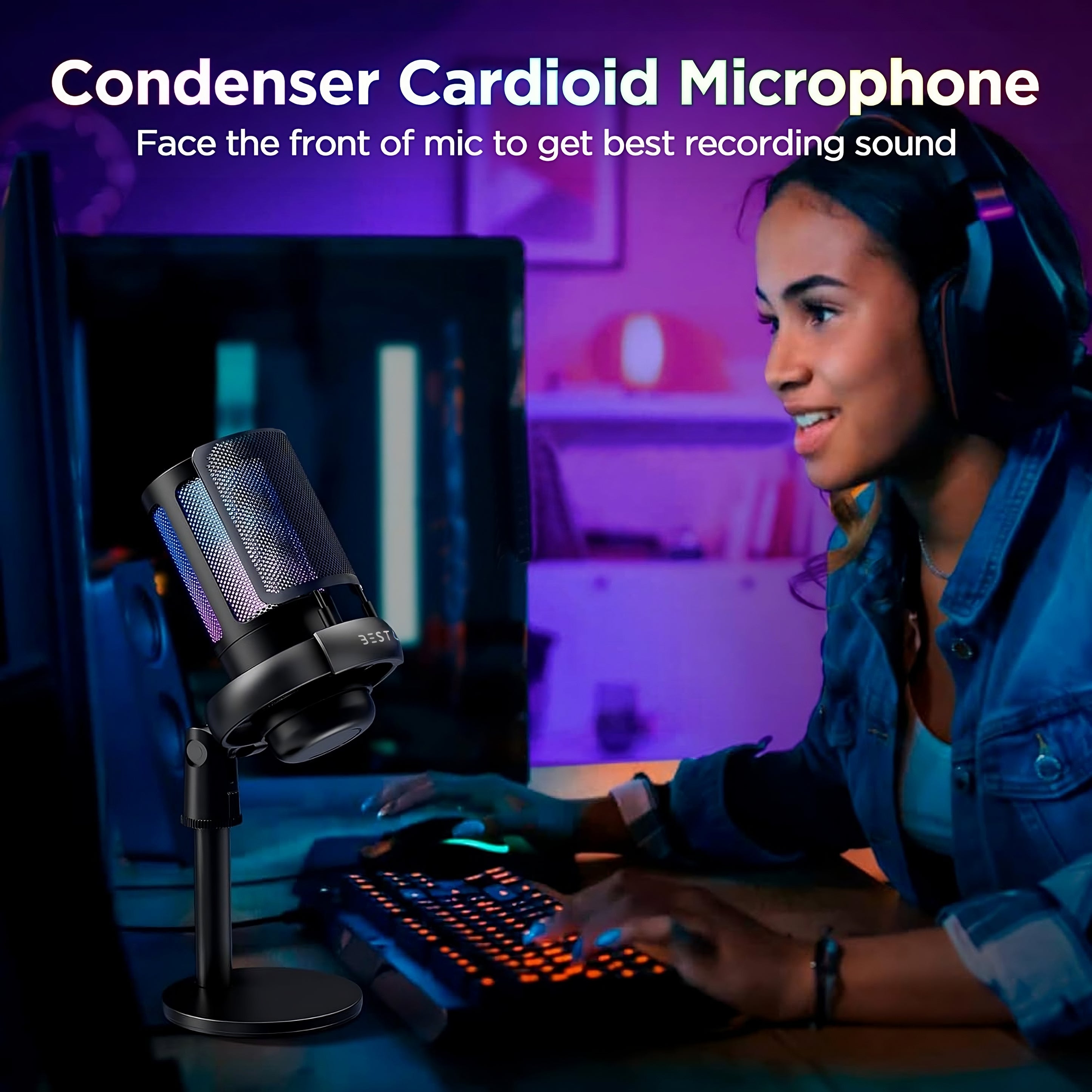 Bestor Gaming Microphone with RGB Lighting | Professional, Budget ...