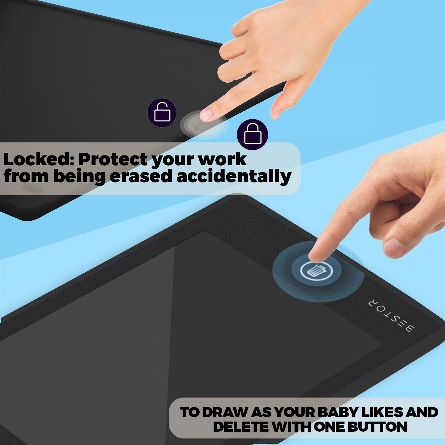 Bestor 12-Inch LCD Writing Tablet for Kids | Electronic Writing Pad