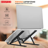 Bestor Laptop Stand | Adjustable Height, Aluminum Alloy, Portable, Foldable