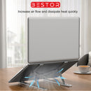 Bestor Laptop Stand | Adjustable Height, Aluminum Alloy, Portable, Foldable