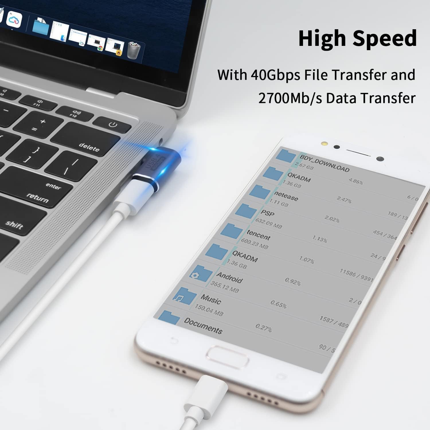 Bestor Right Angle USB C Adapter | Type C & Thunderbolt Compatible